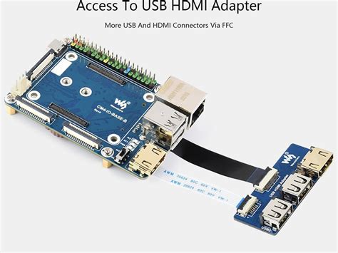 mini base board b for raspberry pi compute module 4 lite emmc series