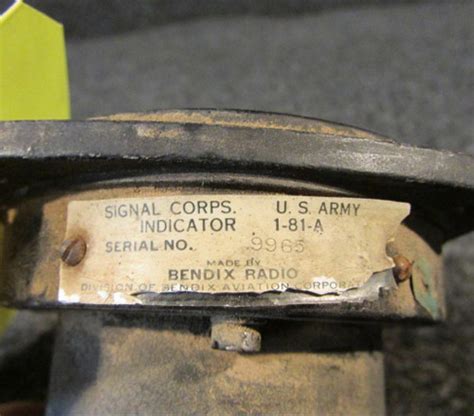 I 81 A Bendix Us Army Signal Corps Radio Compass Indicator