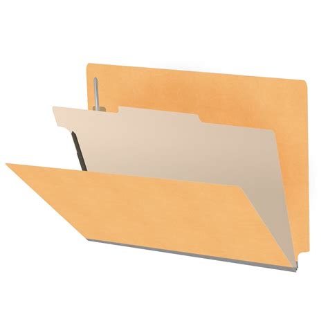 Gold Letter Size End Tab Classification Folder With 2″ Gray Tyvek