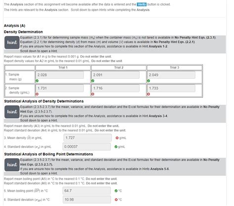 Solved B Part II Identify A Liquid By Properties Data Chegg