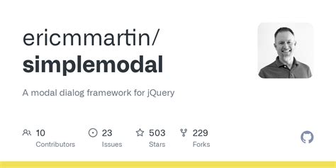 github ericmmartin simplemodal a modal dialog framework for jquery