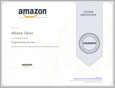 Java Programming Course Completion Certificate Pdf
