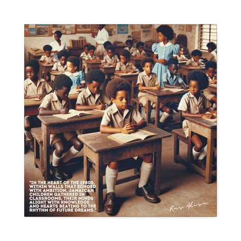 Rural Jamaican Classroom From The 1970s Polyester Canvas — Made In
