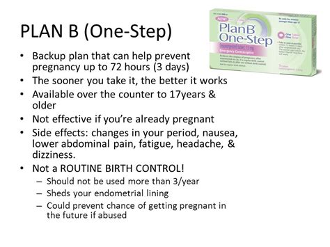 Plan B One Step Side Effects