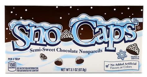 Sno Caps Semi Sweet Choc Nonpareils 31oz Theater Box Grandpa Joes