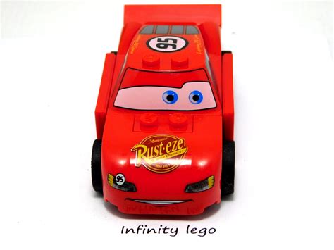 Lego Red 2011 Cars Lightning Mcqueen Rust Eze Hood Disney Pixar Ebay