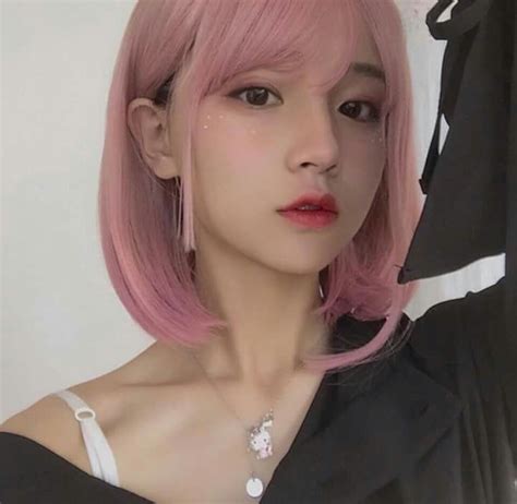 All About Ulzzang Girlsʕ•́ᴥ•̀ʔっcloser Cabelos Pintados Cabelo Rosa