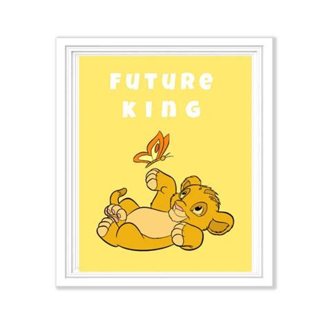 The Lion King Simba Future King Nursery Digital Print 8x10 Instant