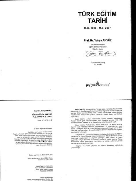 Yahya Akyuz Turk Egitim Tarihi Pdf