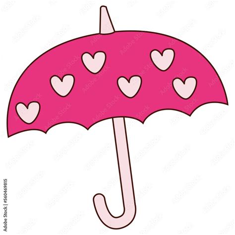 Cartoon Cute Umbrella Hand Drawn Love And Valentines Day Doodle