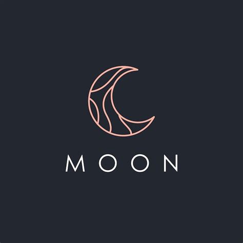 Premium Vector Simple Moon Logo Elegant Crescent Moon And Star Logo