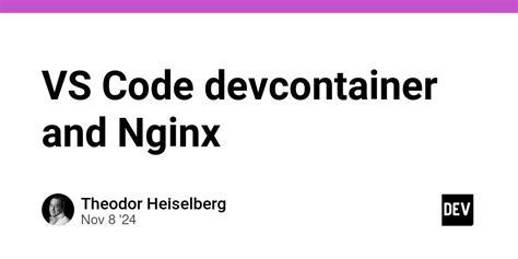 Vs Code Devcontainer And Nginx Dev Community