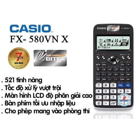 Máy Tính Casio Fx 580vn X Dành Cho Học Sinh Cấp 2 Cấp 3