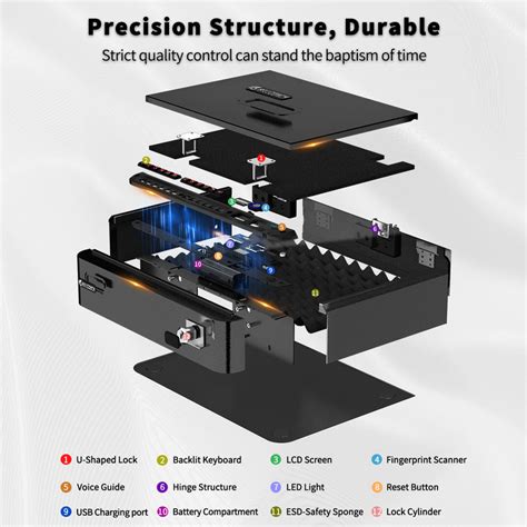 Billconch Gun Safe For Pistols Biometric Gun Safe 4 Ways Quick Acces