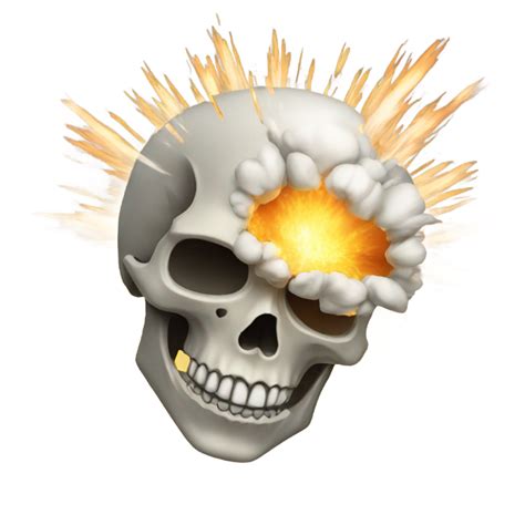 Iphone Exploding Head Skull Emoji Genmoji Online