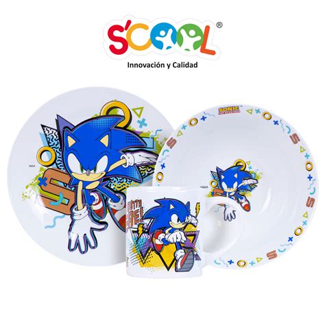Set Scool CerÁmica 3 Pzas Sonic Scool Anthaix Pyrex