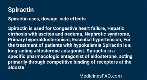 Spiractin Uses Dosage Side Effects Food Interaction And Faq