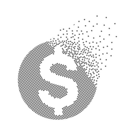 Dollar Currency Fast Pixel Dots Icon The Us Economy And Trade Currency