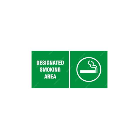 Premium Vector Designated Smoking Area Sign Vector Template