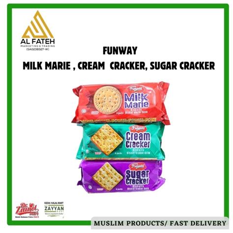 Clearance Funway Biskut Cream Cracker Milk Marie Sugar Cracker
