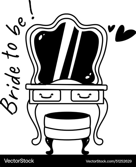 Vanity Table Royalty Free Vector Image Vectorstock