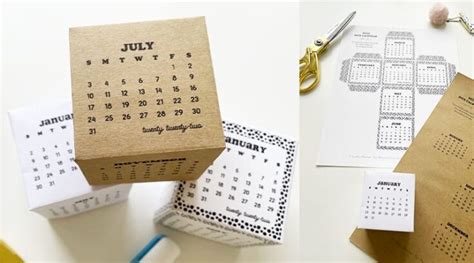 Free Printable Cube Calendar 2022 Lovely Planner