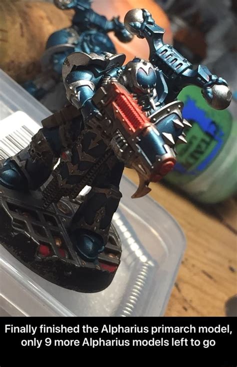 Finally Finished The Alpharius Primarch Model Only 9 More Alpharius Models Left To Go Finally