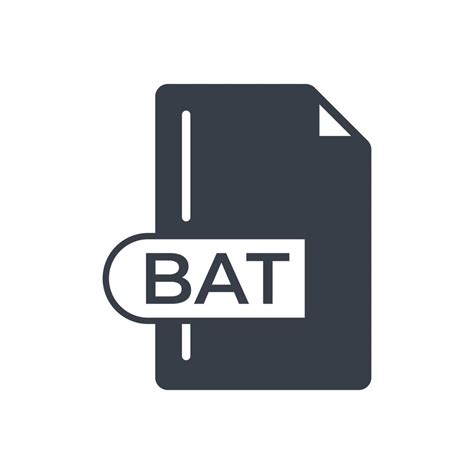 BAT File Format Icon Batch File Format Extension Filled Icon Vector Art At Vecteezy