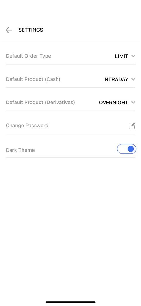 Tradesmart Mobile Trading Interface