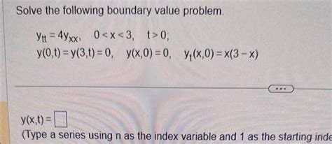 Solved Solve The Following Boundary Value Problem