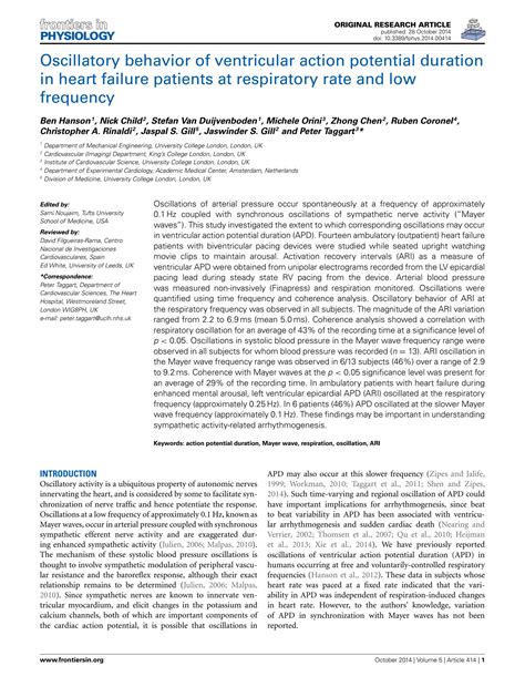 Solution Oscillatory Behavior Of Ventricular Action Potential Duration