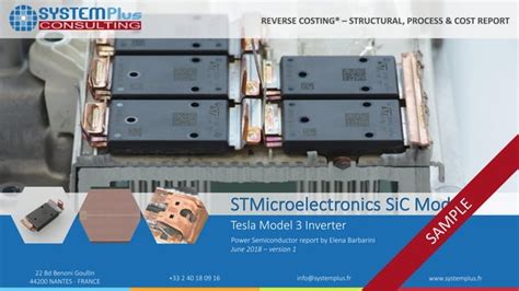 Tesla Model 3 Inverter With Sic Power Module From Stmicroelectronics Ppt