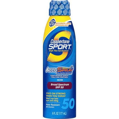 Coppertone Sport Sunscreen Continuous Spray Spf 50 6 Fl Oz Hsa Fsa Eligible