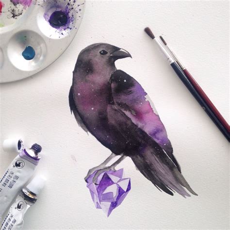 Watercolor Raven Tattoo At Getdrawings Free Download