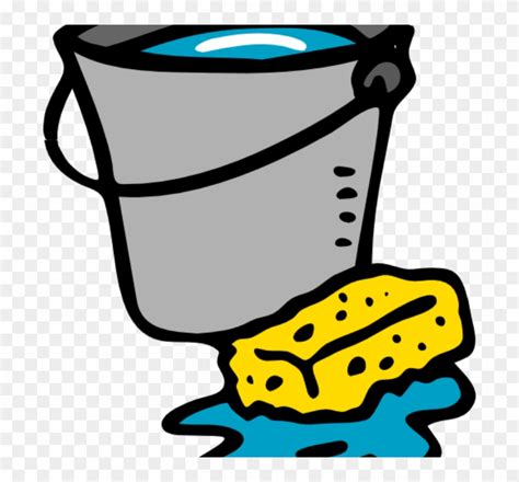 Cleaning Supplies Illustration Bucket And Sponge Clipart 3345843