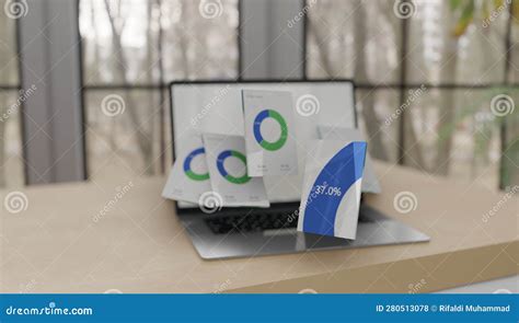 Dynamic Screen Display With Data Analysis Graphics Perfect For Website