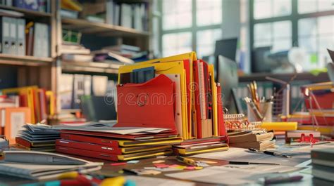 The Organized Disorder Of Filesai Generated Image Stock Image Image