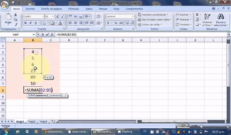 Sumatoria En Excel Youtube