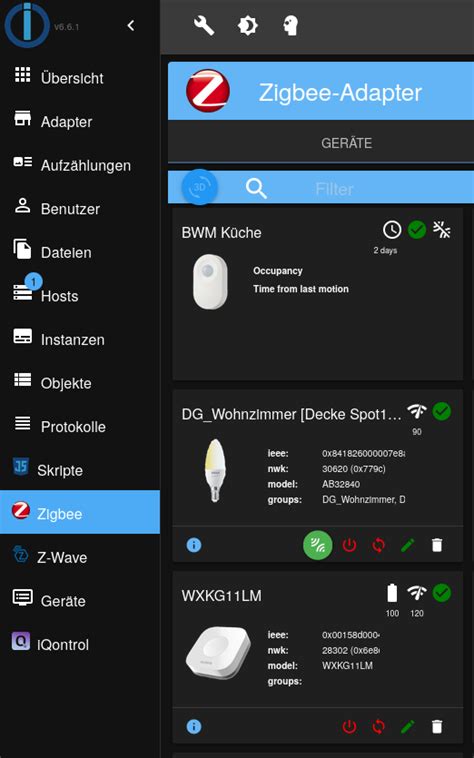 Fehler Zigbee Adapter