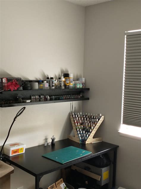 Built Some Shelves Over The Weekend Hobby Station Coming Together R