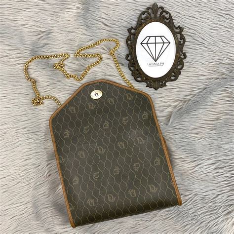 Christian Dior Vintage Honeycomb Chain Crossbody Luxury Bags