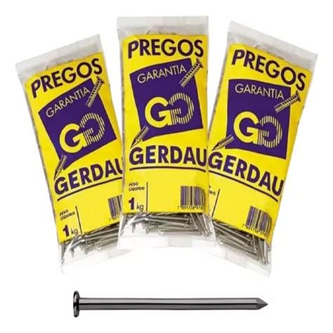 Prego Gerdau Com Cabeça 22x48 1kg Embalagem Com 20 Unidade Mercadolivre