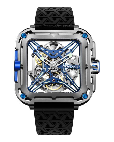 Ciga Design X Series Gorilla Blue Titanium Watch Raw Sg