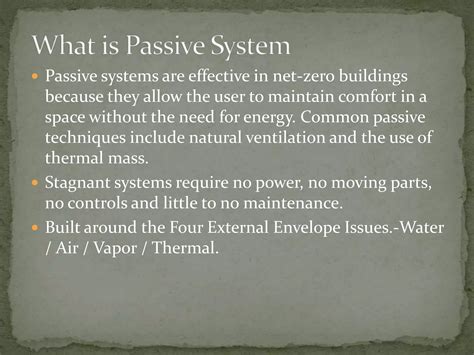 Building Science And Tech Passive System Pptx