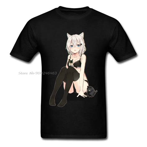 Neko Waifu Ahegao Girl T Shirts Otaku Senpai Nerdy Manga Harajuku