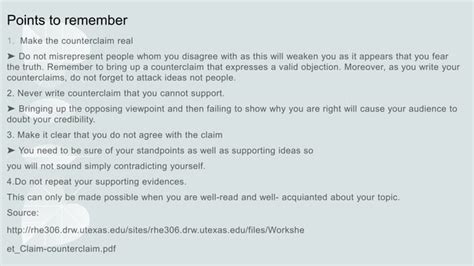 Assertions Vs Counterclaims Reading And Writing 11 Pptx