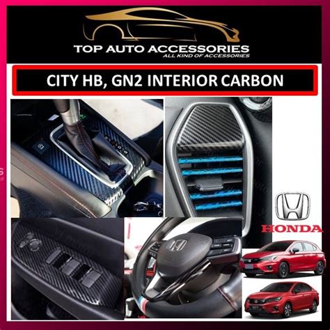 Honda City Gn2 2020 2024 Hatchback Interior Carbon Cover Gear Switch
