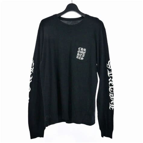 Chrome Hearts Block Ch Logo Cut Out Long Sleeve T Che Gem