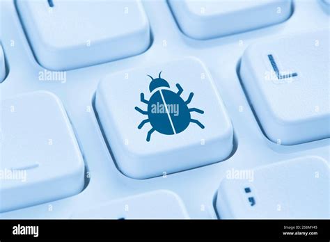 Computer Virus Trojan Security On The Internet Icon Surfing Blue