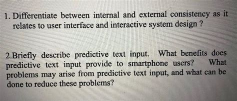 Solved 1 Differentiate Between Internal And External